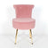 Velvet Pink Dressing Room Chair with Gold Legs