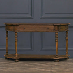 White Cedar Wood Console Table 151cm Rustic Style
