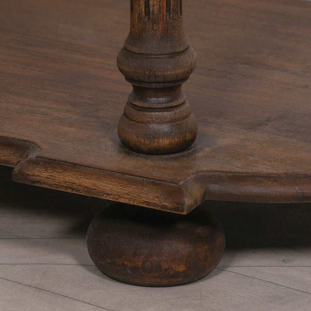 White Cedar Wood Console Table 151cm Rustic Style