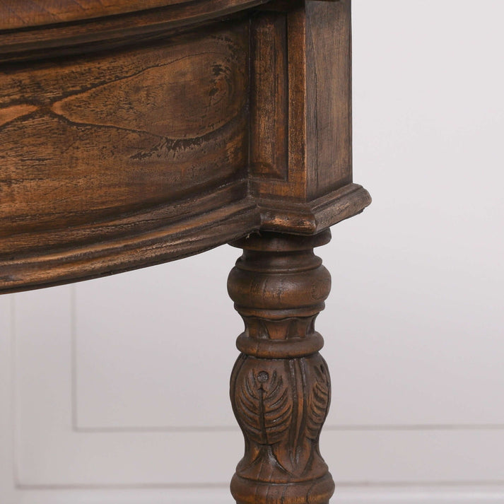 White Cedar Wood Console Table 151cm Rustic Style