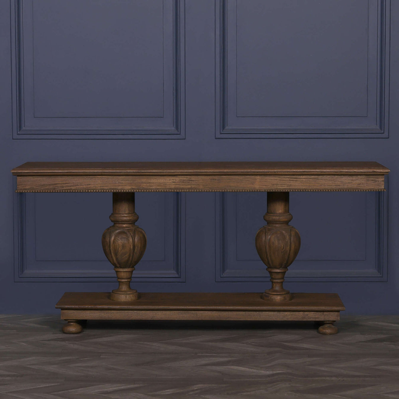 Wooden Console Table 180cm Rustic Detailed Style