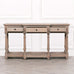 Wooden Breakfront Console Table With Storage Rustic Style