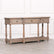 Wooden Breakfront Console Table With Storage Rustic Style